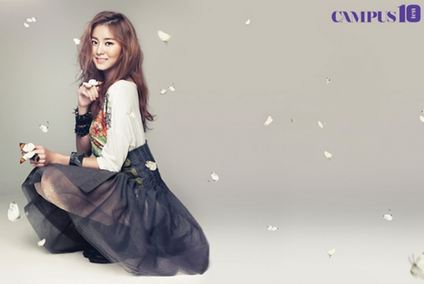 After School’s Uee Poses with 300 Butterflies for “Campus 10” | Soompi