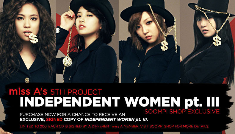 [Soompi Shop] miss A “Independent Women” Autographed Package! | Soompi