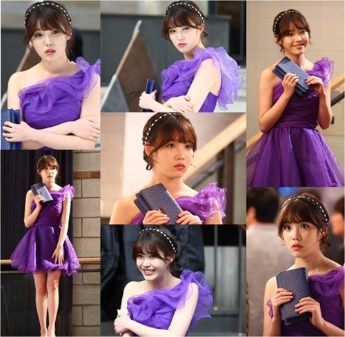 IU Wows in a Beautiful Violet Cocktail Dress | Soompi