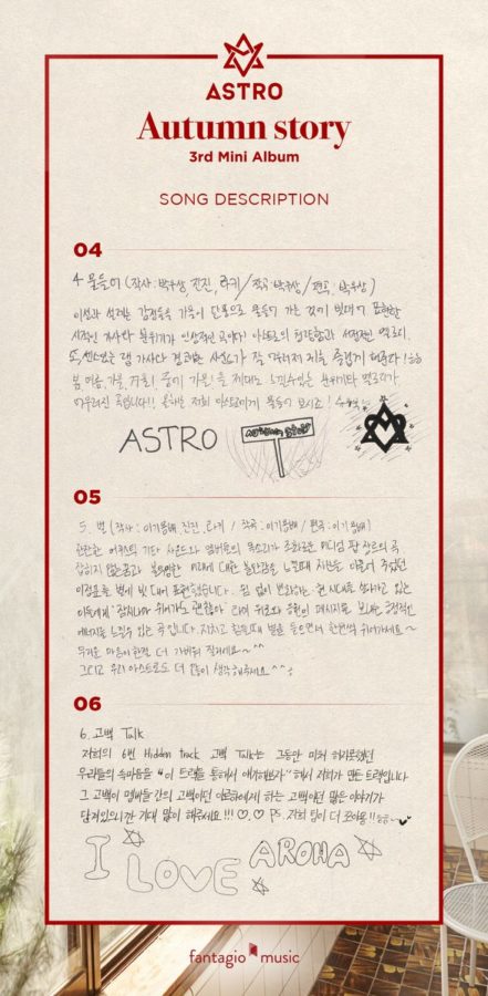 ASTRO Unveils Adorable, Handwritten Song Descriptions For Each Track In ...
