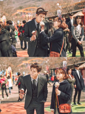 Park Bo Young Drags Park Hyung Sik Around An Amusement Park In Adorable ...