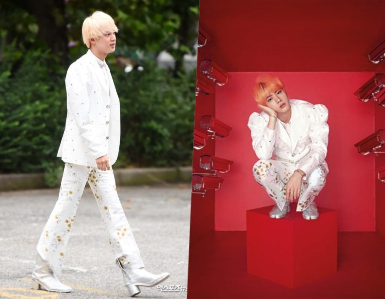 BTS’s Jin Turns “Music Bank” Entrance Into Runway With His Eye-Catching ...