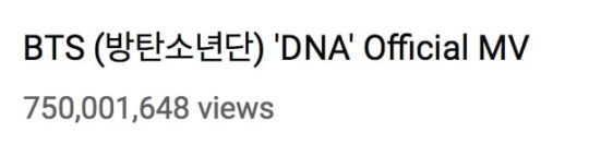 BTS’s “DNA” Becomes 1st Korean Boy Group MV Ever To Hit 750 Million ...