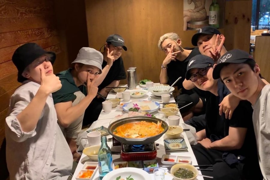 EXO Gets Together For Group Dinner Ahead Of D.O.'s Enlistment | Soompi
