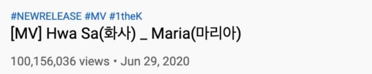 “Maria” Becomes MAMAMOO’s Hwasa’s First Solo MV To Hit 100 Million ...