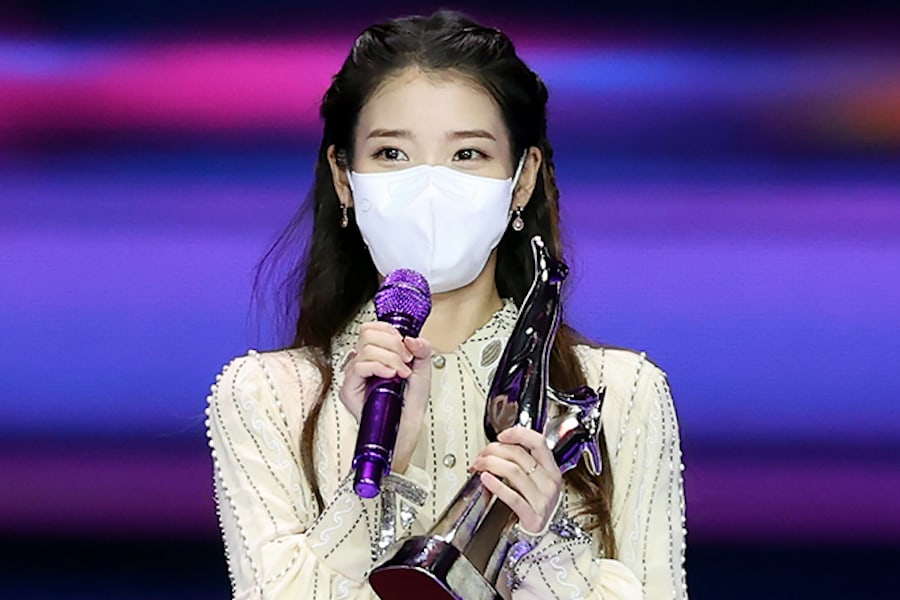 IU Shares Comeback Plans In Grand Prize Speech At 35th Golden Disc ...