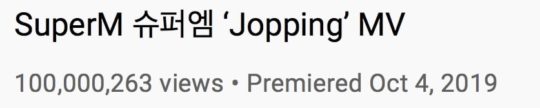 SuperM’s “Jopping” Becomes Their 1st MV To Reach 100 Million Views | Soompi