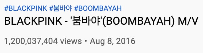 BLACKPINK’s “BOOMBAYAH” Becomes 1st K-Pop Debut MV To Reach 1.2 Billion Views - KpopHit - KPOP HIT