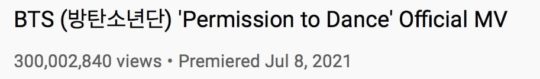 BTS’s “Permission To Dance” Becomes Their 18th MV To Hit 300 Million Views | Soompi
