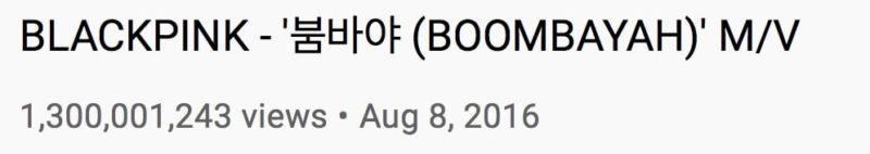 BLACKPINK’s “BOOMBAYAH” Becomes 1st K-Pop Debut MV Ever To Hit 1.3 Billion Views | Soompi