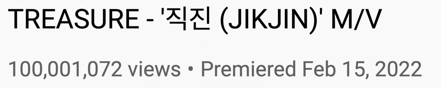TREASURE's "JIKJIN" Becomes Their Fastest MV To Hit 100 Million Views ...