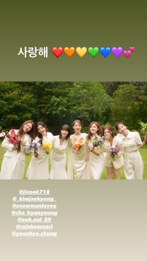 Rainbow Reunites For Go Woori's Wedding Photo Shoot | Soompi