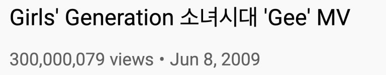 Girls' Generation's "Gee" Becomes Their 1st MV To Hit 300 Million Views | Soompi