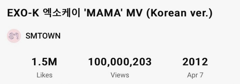 EXO’s “MAMA” Becomes Their 13th Group MV To Hit 100 Million Views | Soompi